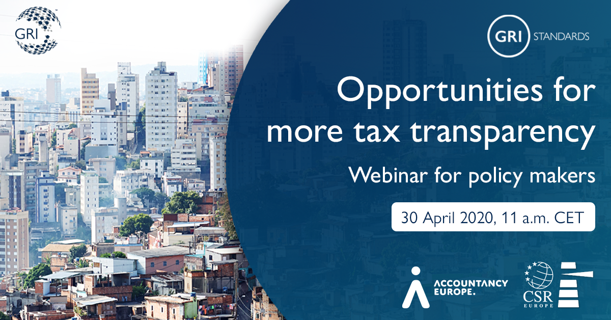 Opportunities for more tax transparency - GRI's new tax standard ...